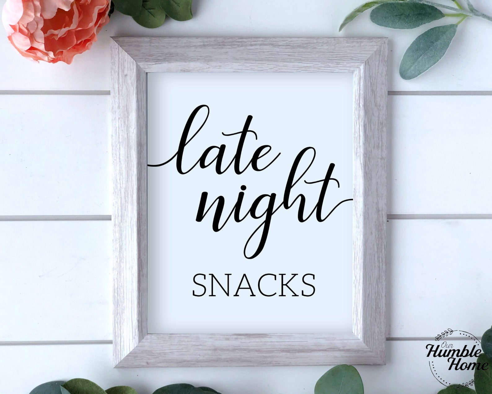 Late Night Snacks Sign Wedding Food Sign Wedding Buffet | Etsy
