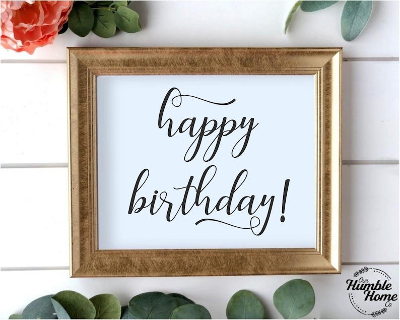Happy Birthday Sign Birthday Party Sign Happy Birthday - Etsy
