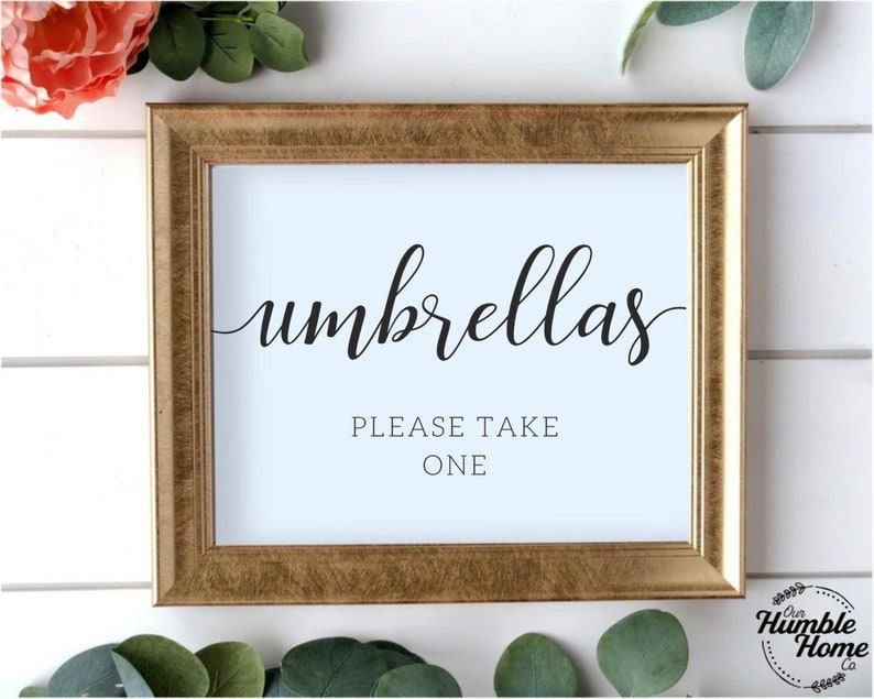 Umbrellas Please Take One Sign Umbrellas Sign for Wedding - Etsy