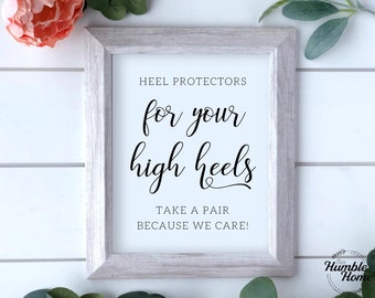 Digital Printable Wedding High Heels Sign Heel Protectors - Etsy UK