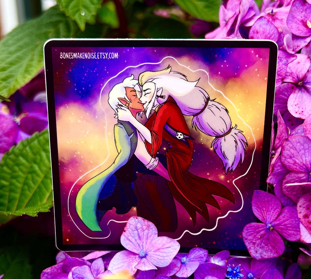 Owl House Eda And Raine Kiss Weatherproof Vinyl Sticker Toh Raeda Etsy