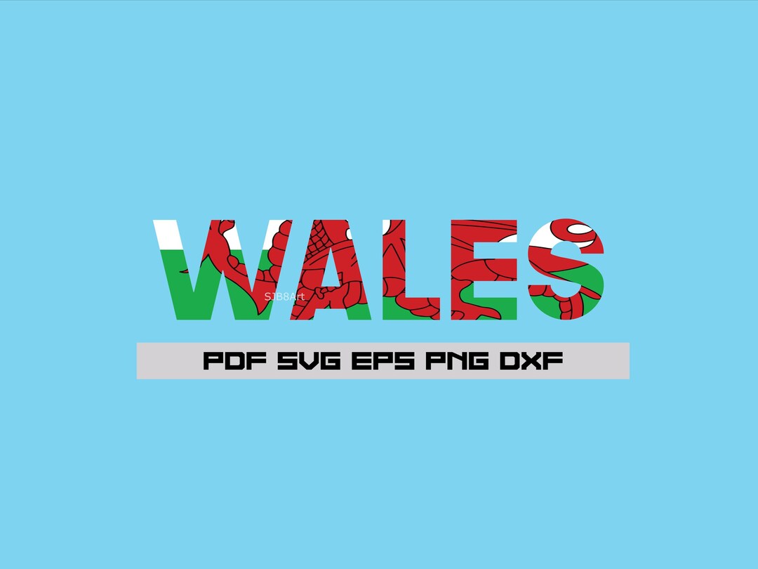 WALES Design on Transparent Background - Welsh Flag - Digital Download ...