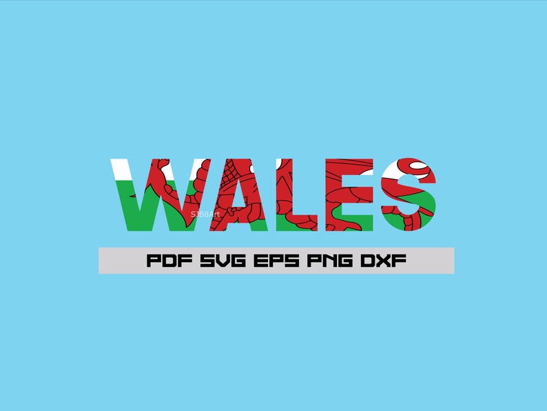 WALES Design on Transparent Background - Welsh Flag - Digital Download ...