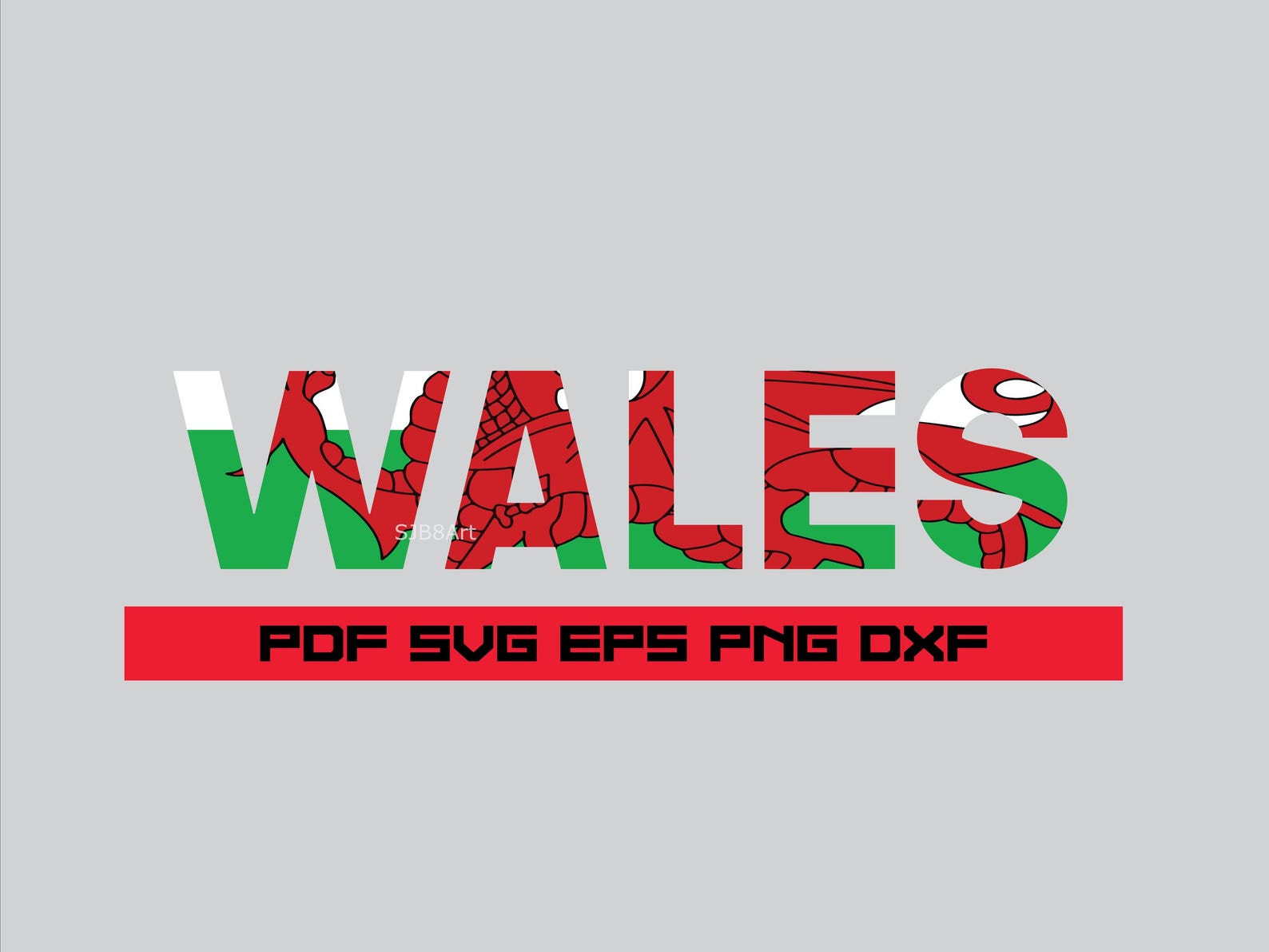 Welsh Flag Design: Wales Clipart, Stickers (digital Download) - Etsy
