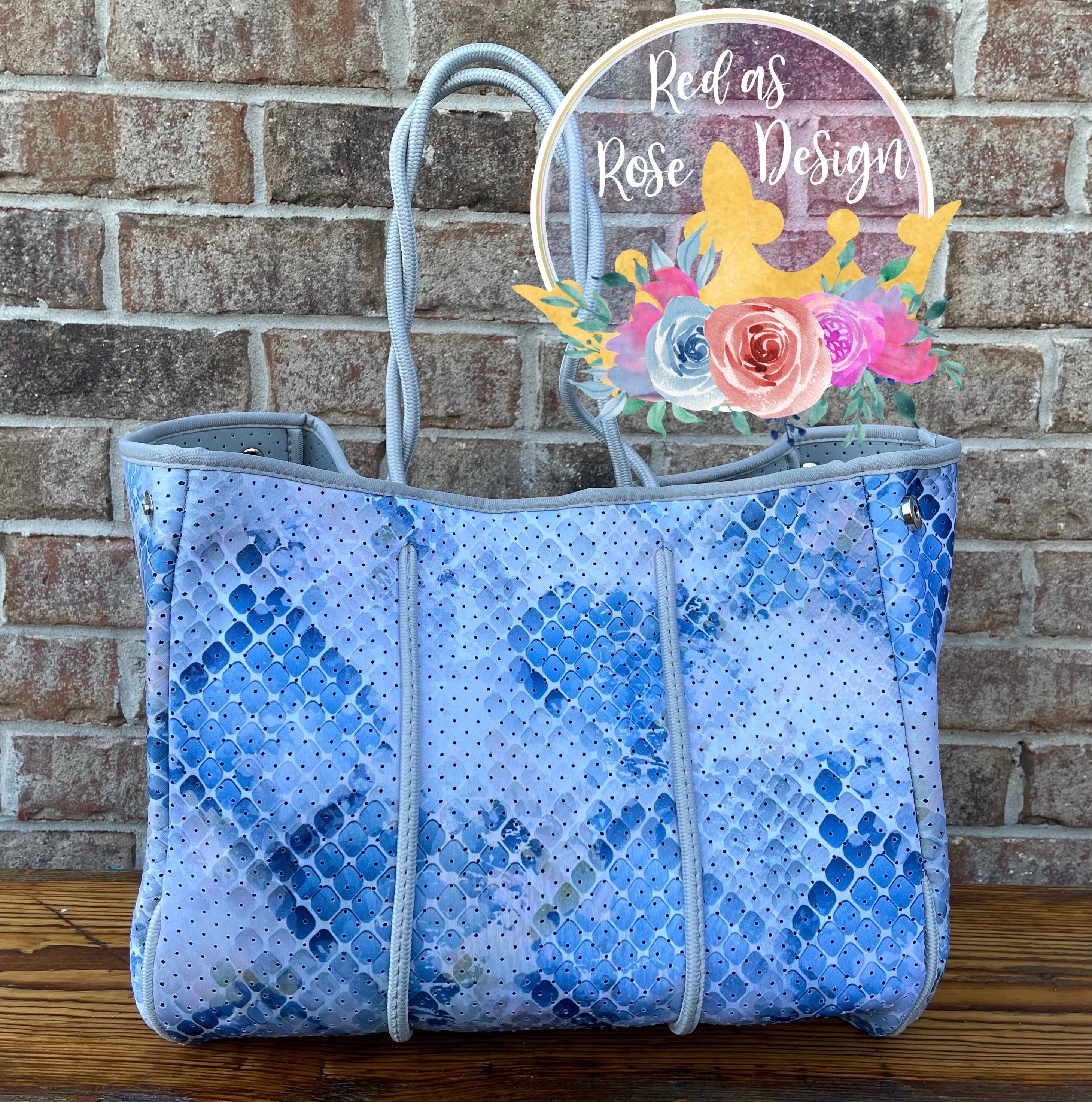 Neoprene Tote/neoprene Beach Bag/large Neoprene | Etsy