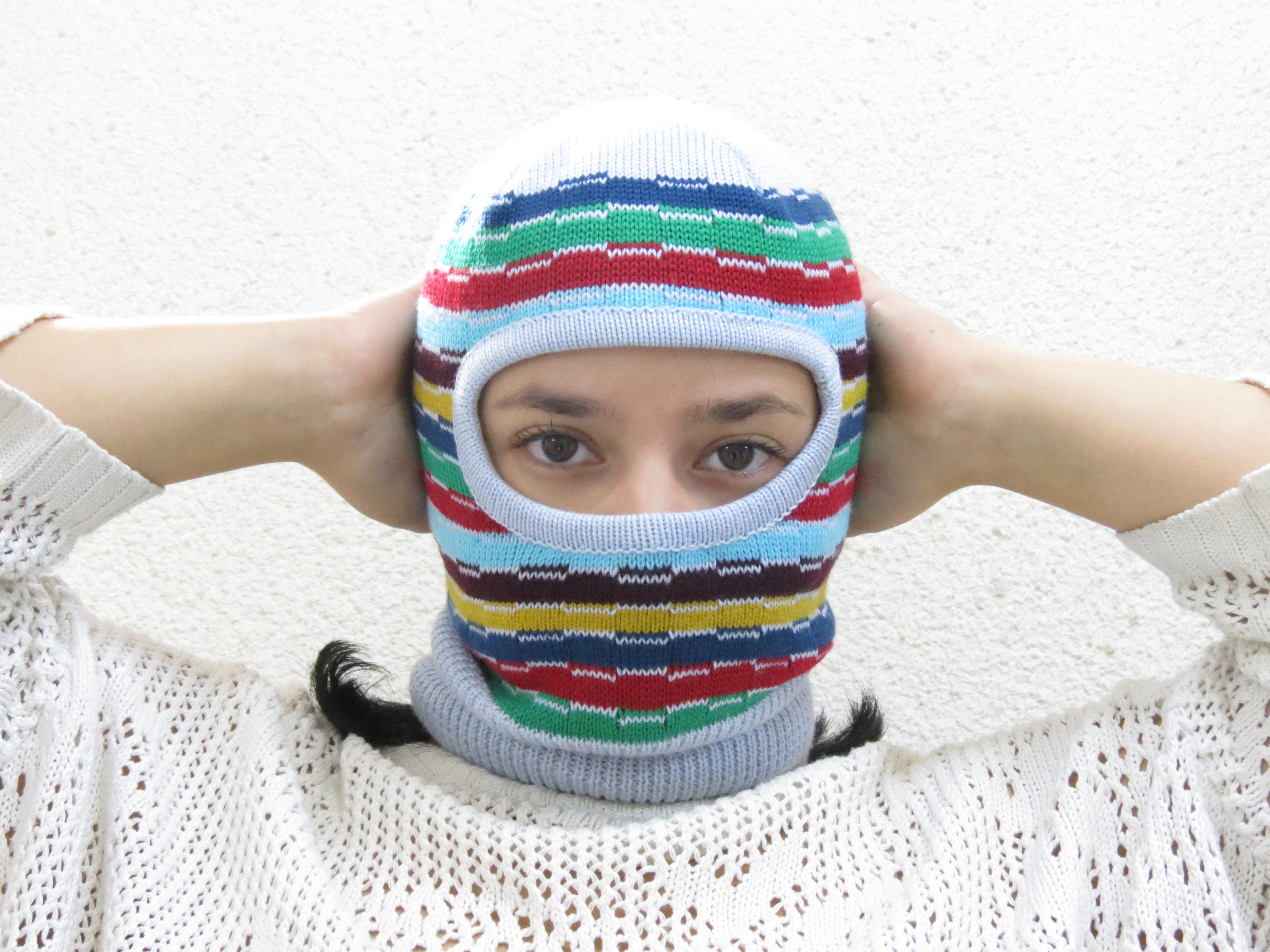 Balaclava. Ski Mask ,face Mask, Winter Helmet Hat ,colorful Knit ...