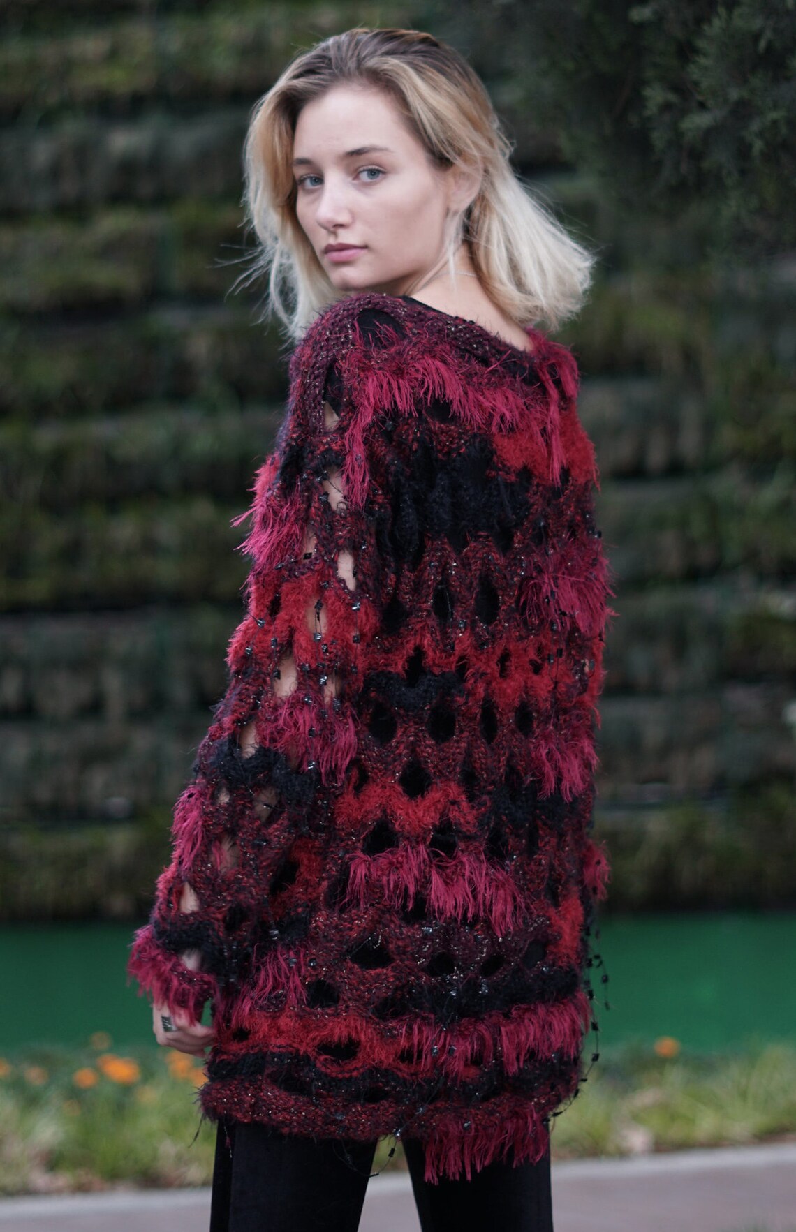 Hand Knit Sweater Hand Woven Clothes Jacket Hand Knitted - Etsy