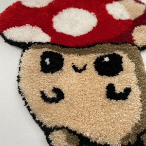 Hand Tufted Mushroom Rug, Tufted Rug Wall Art - Etsy