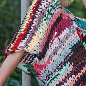 Chunky Knit Cardigan, Oversized Kimono Cardigan. Hand Knitted Cardigan, Jacket a Dual ...