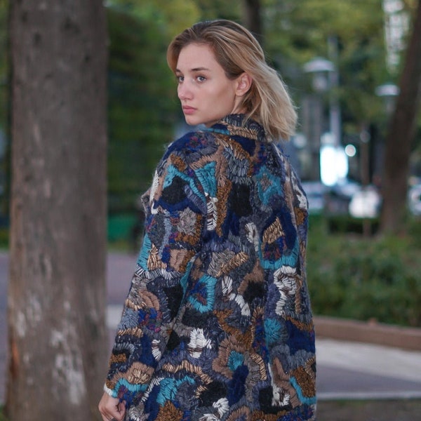 Hand Knit Jacket - Etsy