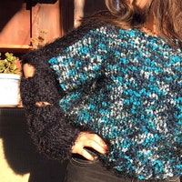 Chunky Knit Cardigan, Oversized Kimono Cardigan. Hand Knitted Cardigan, Jacket a Dual ...