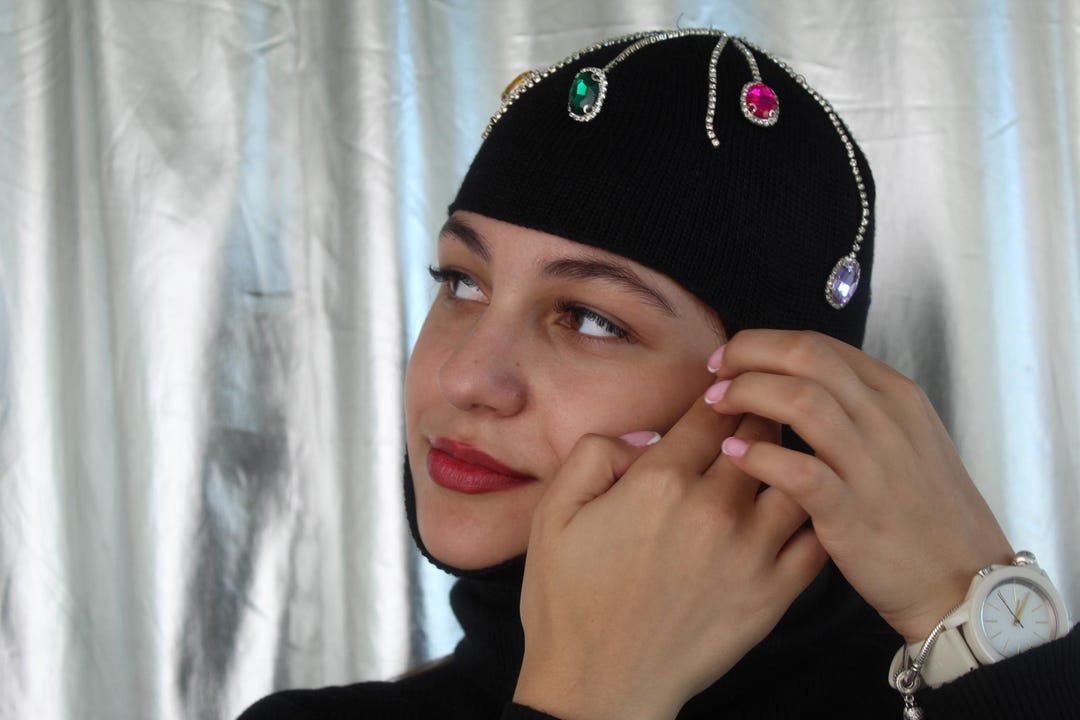 Crystal Balaclava ,rave Crystal Mask ,bead Balaclava, Cagoule Strass - Etsy