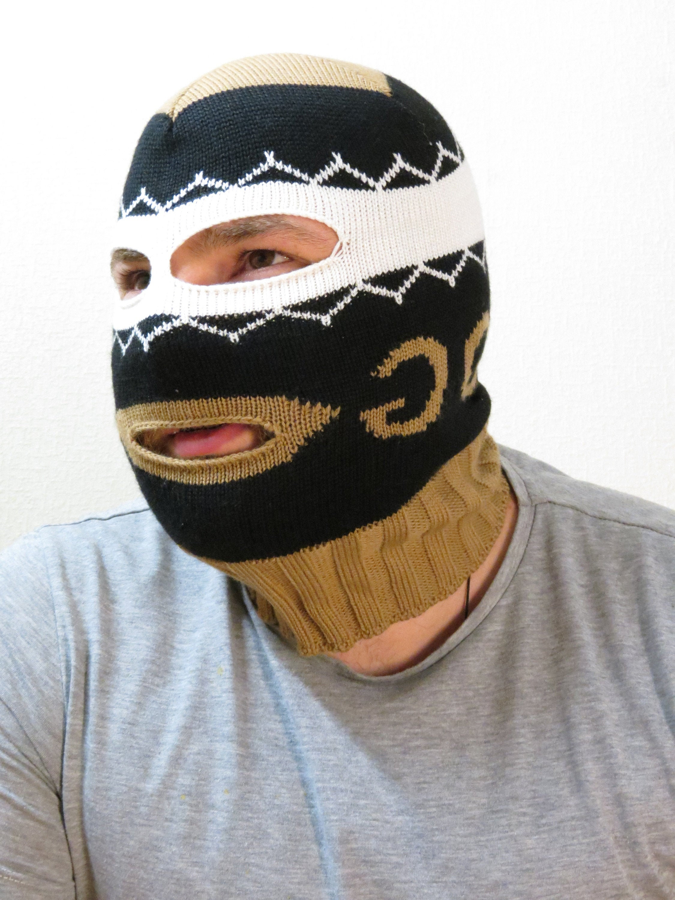 Full Face Mask Designer Inspired Face Mask Motobyke Mask - Etsy