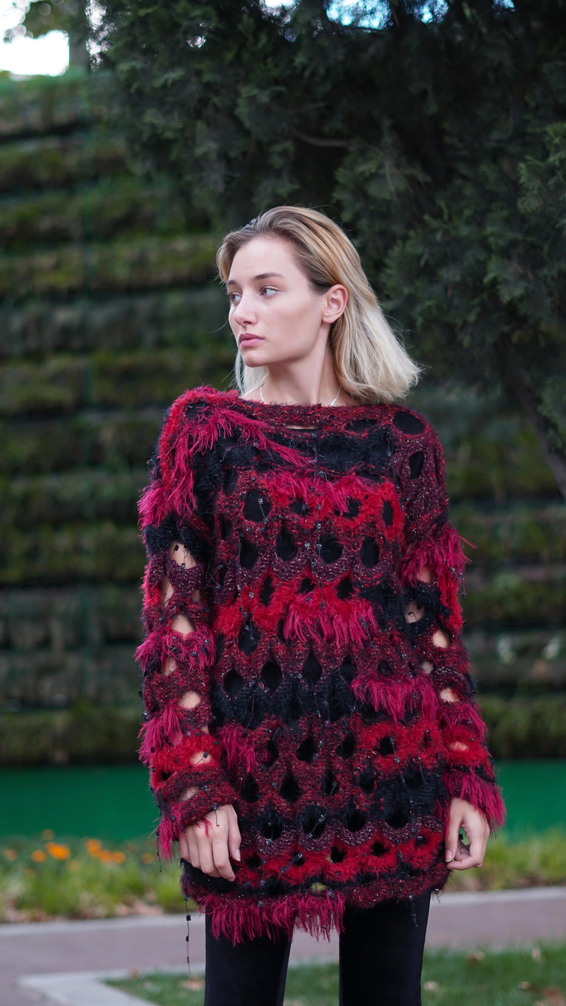 Hand Knit Sweater Hand Woven Clothes Jacket Hand Knitted - Etsy