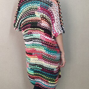 Chunky Knit Cardigan, Oversized Kimono Cardigan. Hand Knitted Cardigan, Jacket a Dual ...