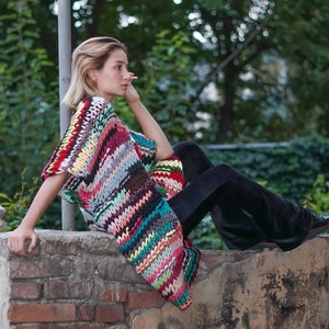 Chunky Knit Cardigan, Oversized Kimono Cardigan. Hand Knitted Cardigan, Jacket a Dual ...