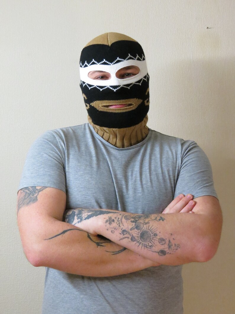 Full Face Mask, Designer Inspired Face Mask, Motobyke Mask, Balaclava ...