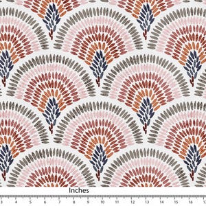 Sage Pink Rust Valance Watercolour Geometric Pattern Valance/ Valances ...