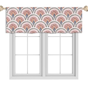 Sage Pink Rust Valance Watercolour Geometric Pattern Valance/ Valances ...