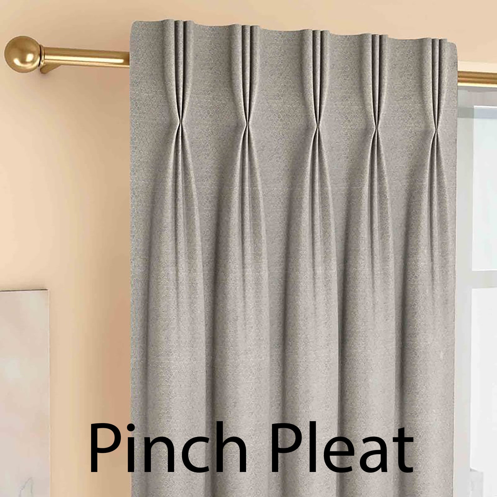 Peach Grey Watercolour Leaf Pattern Window Curtain Peach Grey - Etsy