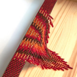 PDF Pattern Beaded Loom Fringe Necklace "autumnal", PDF Tutorial ...