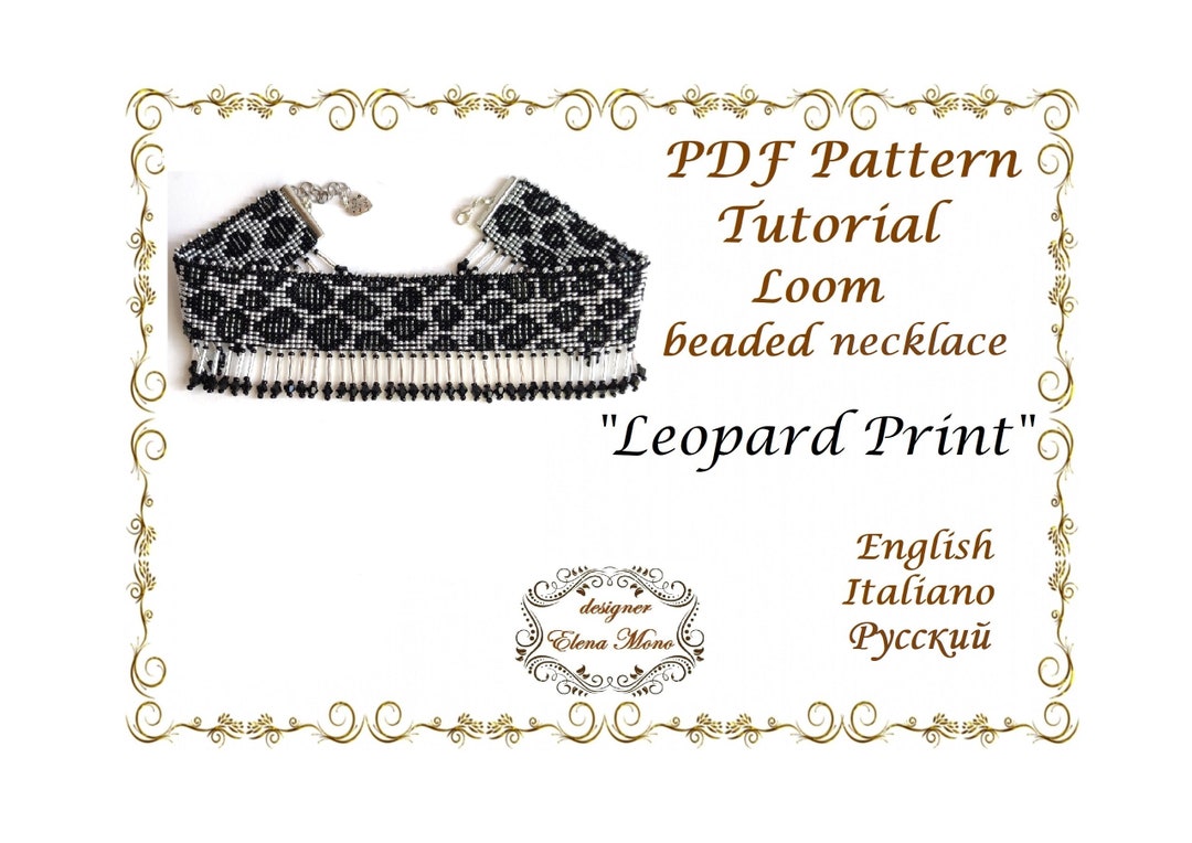 PDF Pattern Bead Loom Fringe Necklace leonard Print, PDF Tutorial ...