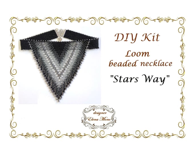 DIY Kit for Loom Beaded Necklace "stars Way", PDF Pattern, PDF Tutorial ...
