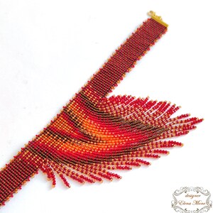 PDF Pattern Beaded Loom Fringe Necklace "autumnal", PDF Tutorial ...