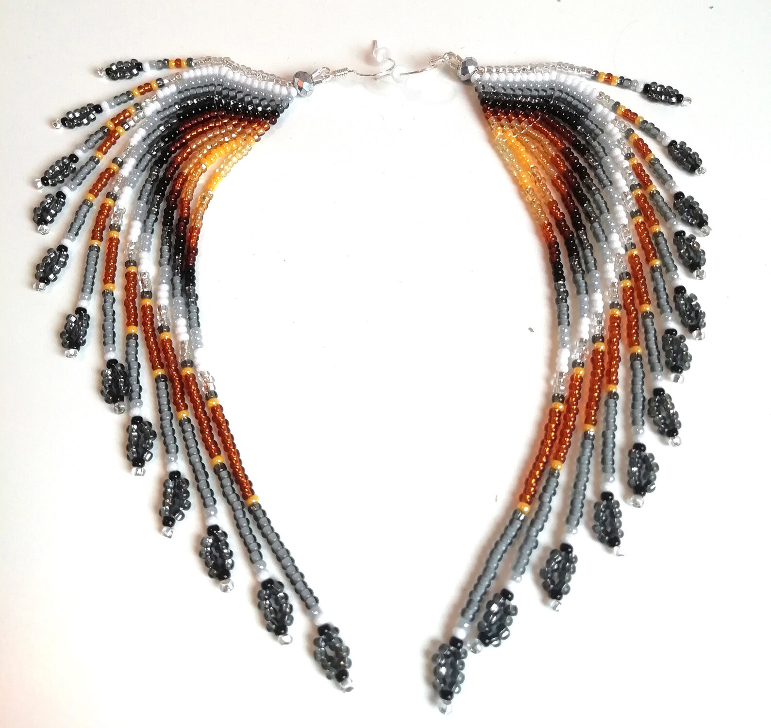 PDF Pattern and Tutorial Brick Stitch Long Fringe Earrings | Etsy