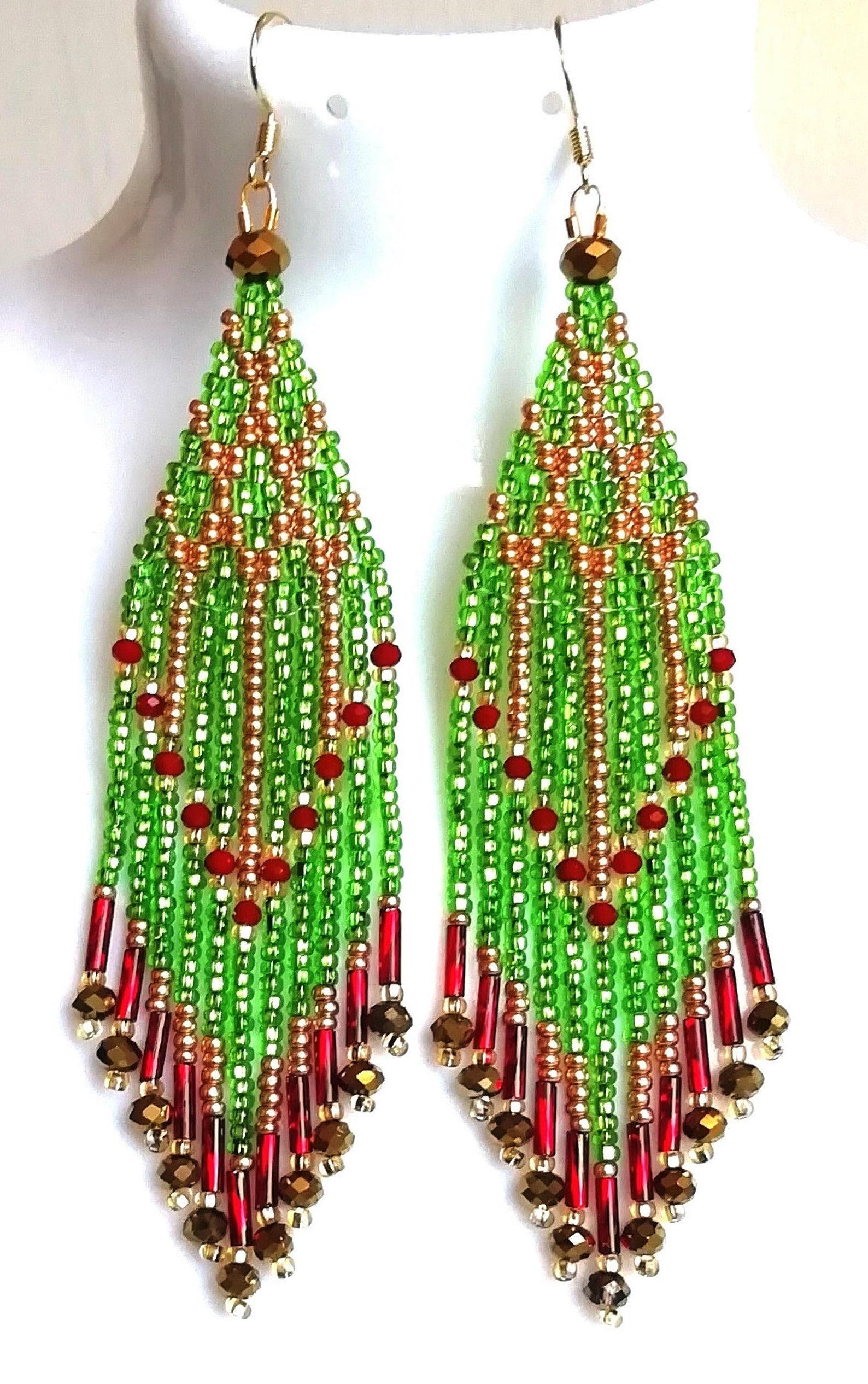 PDF Pattern and Tutorial for Double Brick Stitch Fringe | Etsy