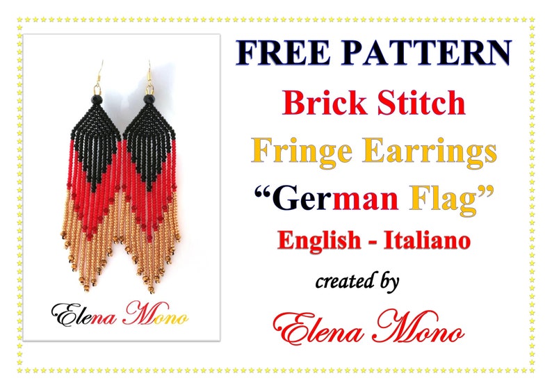 PDF Pattern and Tutorial Brick Stitch Long Fringe Earrings - Etsy