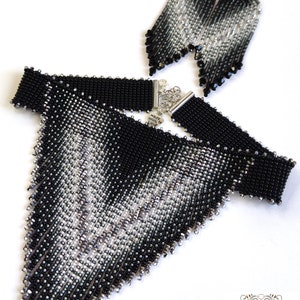 Beaded Loom Fringe Necklace "stars Way", Choker, Beaded Necklace With ...