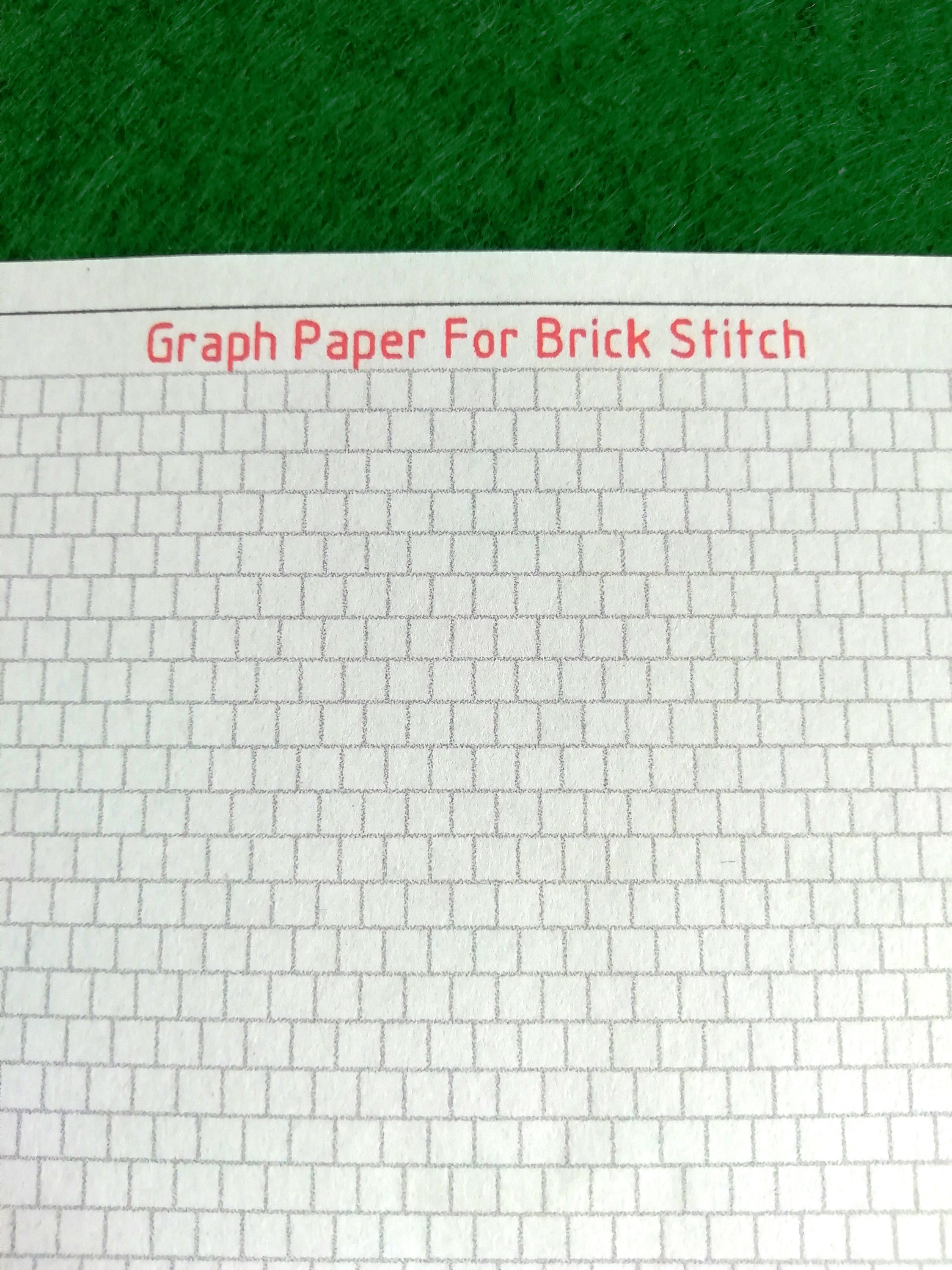 Printable Graph Paper for Make Patterns by Hand Brick Stitch - Etsy