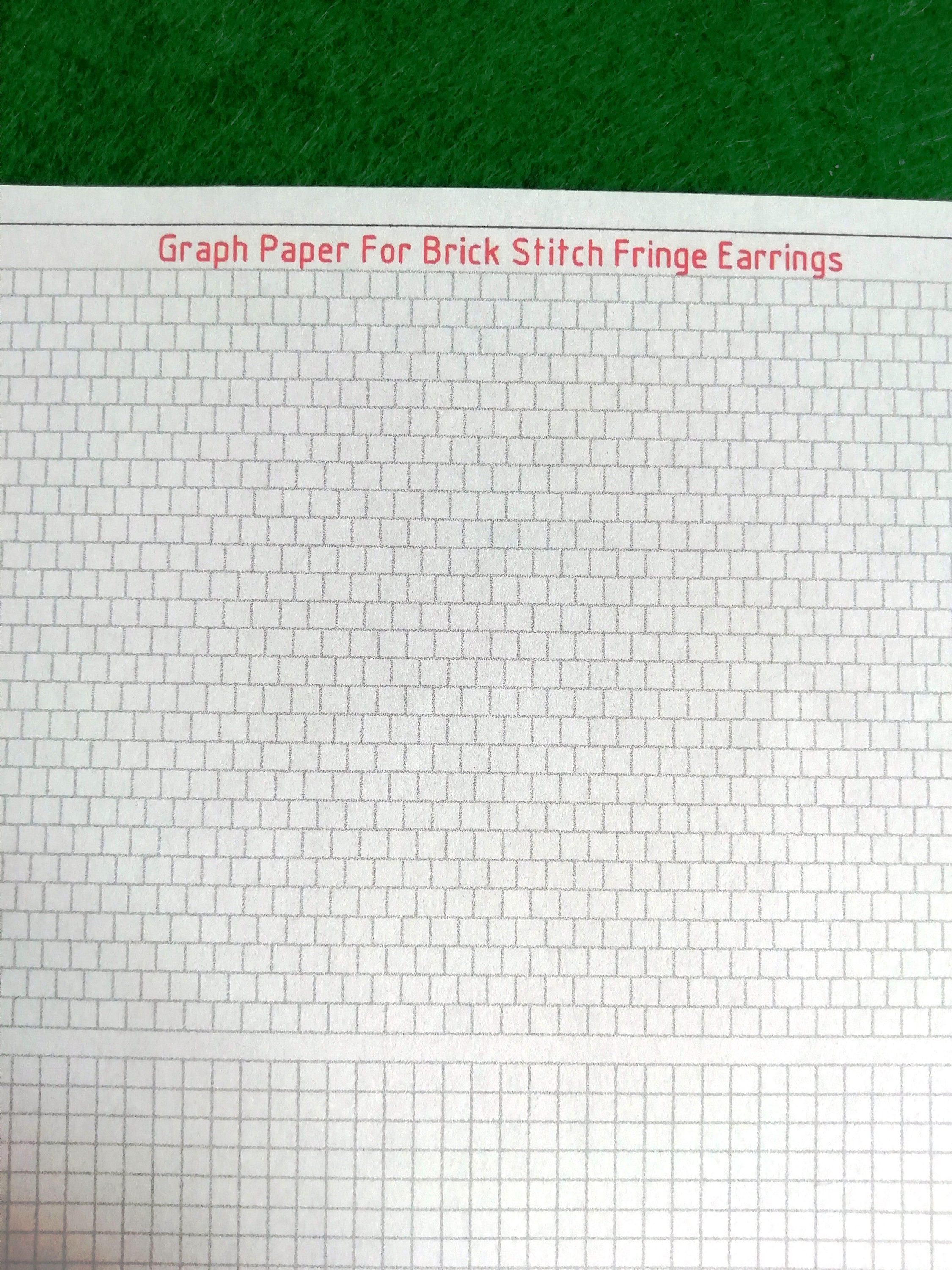 Printable Graph Paper for Make Patterns by Hand Brick Stitch - Etsy