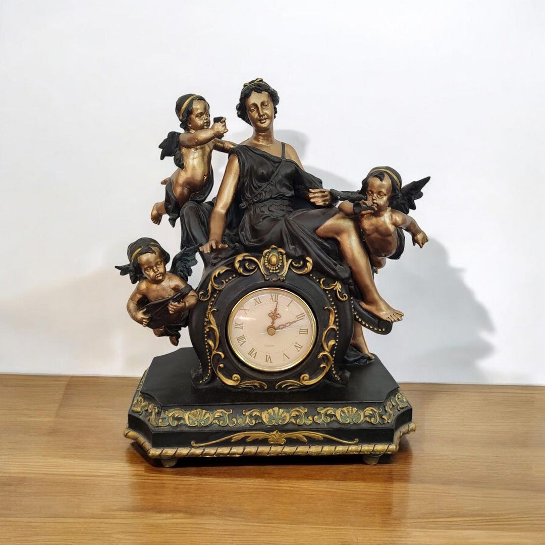 Resin Shrubs Mantle Clock Reproduction Clock Works - Etsy