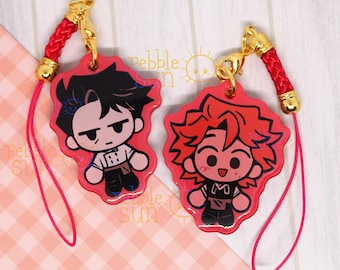 Rody and Vincent Heart Magnet Keychain Set | Dead Plate 6.5 Cm Double ...