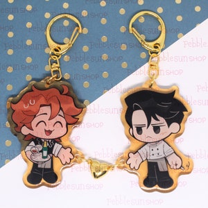 Rody and Vincent Heart Magnet Keychain Set | Dead Plate 6.5 Cm Double ...