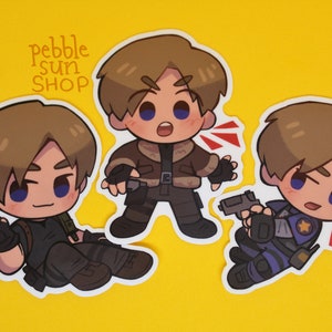 Leon Kennedy | Resident Evil | 3" Matte Vinyl Stickers - Etsy
