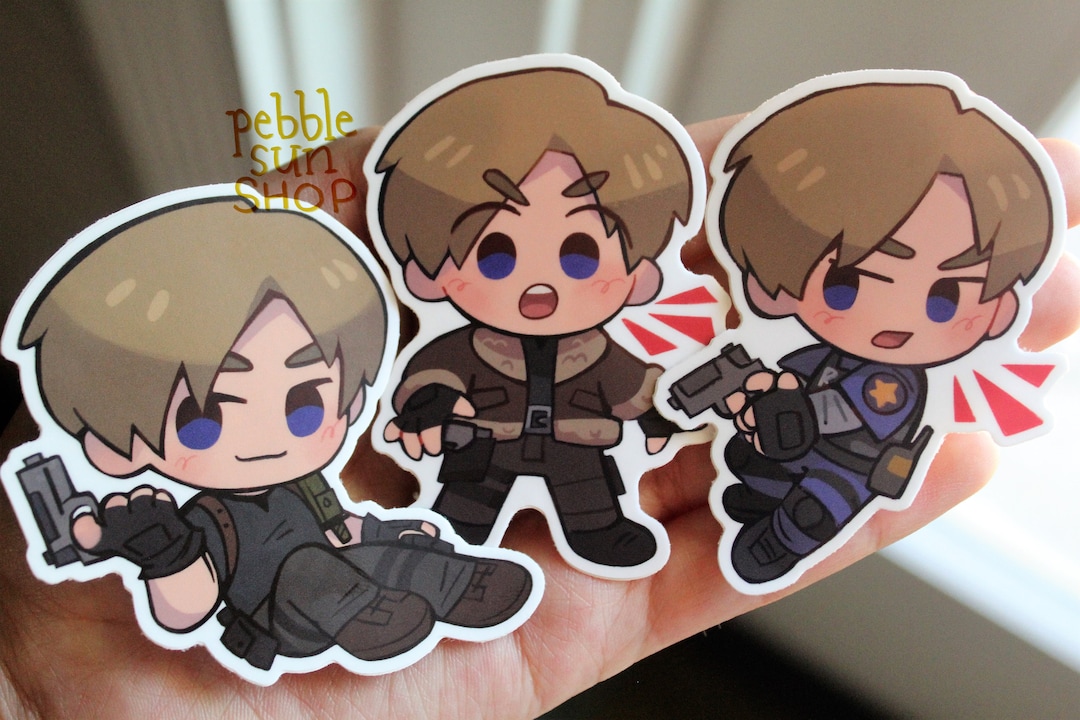 Leon Kennedy | Resident Evil | 3" Matte Vinyl Stickers - Etsy