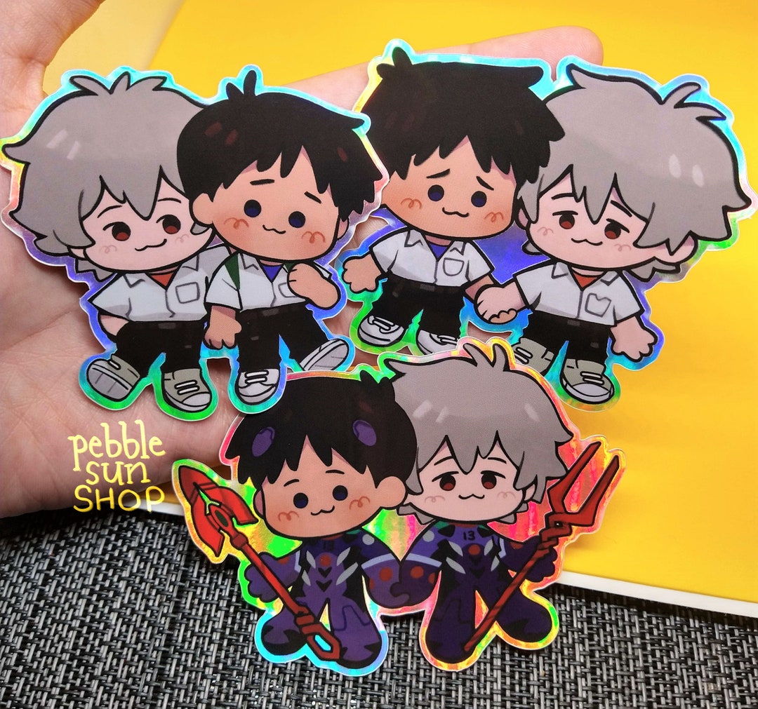 Kaworu and Shinji | Neon Genesis Evangelion | Holographic Vinyl ...
