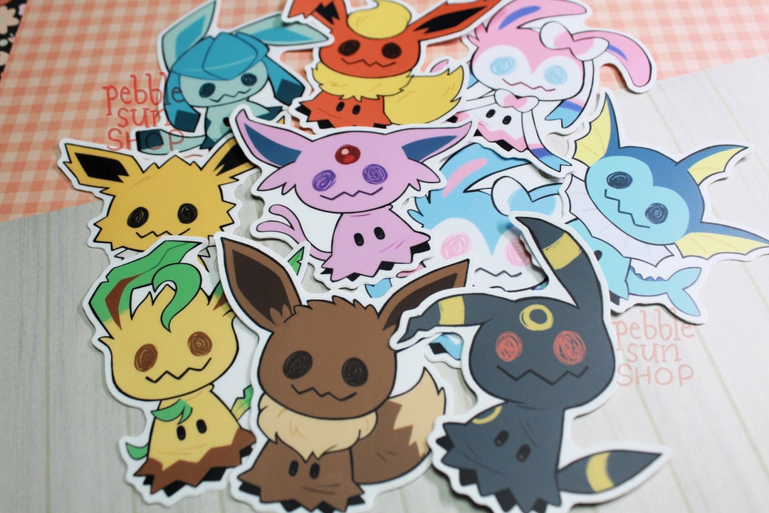 Mimikyu Eeveelutions 3 Inch Matte Vinyl Stickers - Etsy