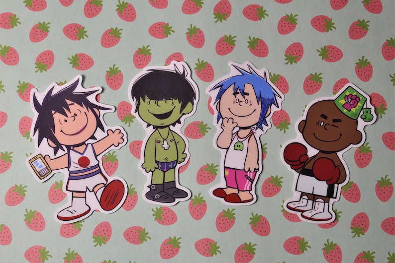 Gorillaz 3.5in Matte Vinyl Stickers - Etsy