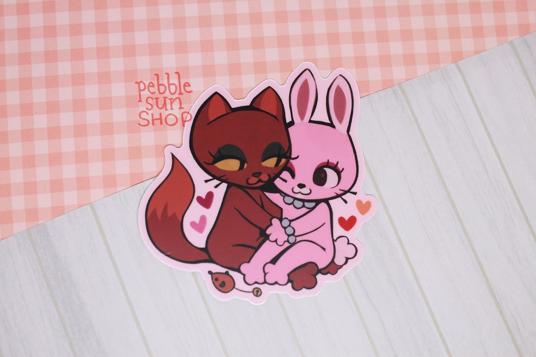 Kitty and Bunny | Courage the Cowardly Dog | 3 Inch Matte Vinyl Sticker ...