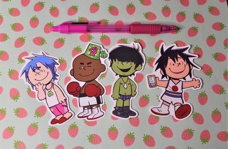 Gorillaz 3.5in Matte Vinyl Stickers - Etsy