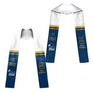 Custom Graduation Stole, Personalized Graduation Sash, Commencement ...