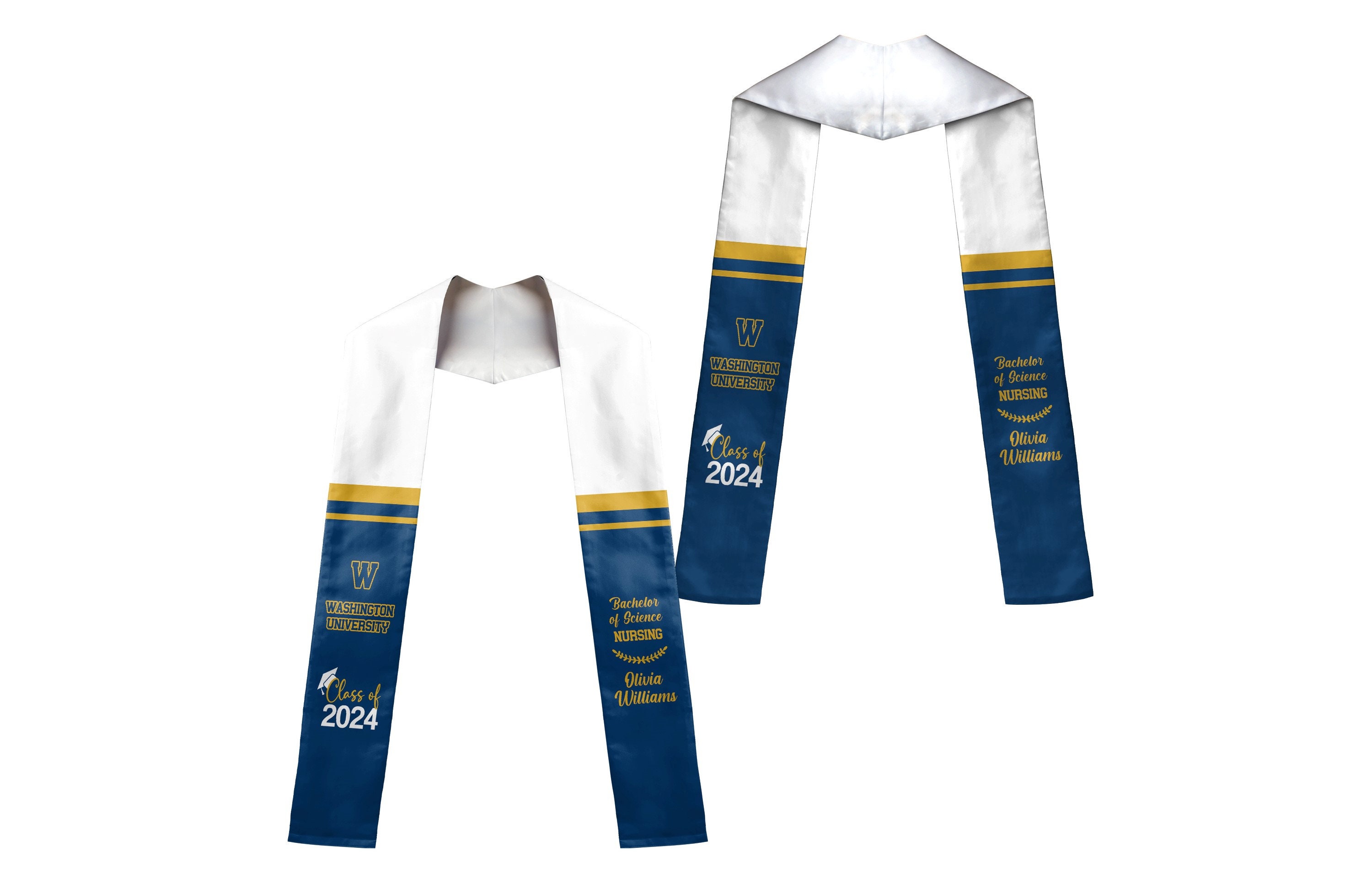 Custom Graduation Stole, Personalized Graduation Sash, Commencement ...