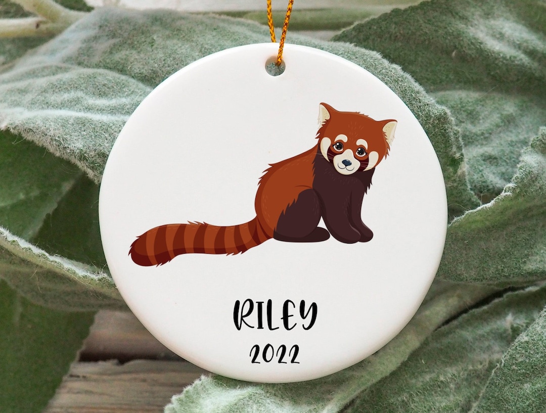 Personalized Red Panda Christmas Ornament, Custom Red Panda Gift Idea ...