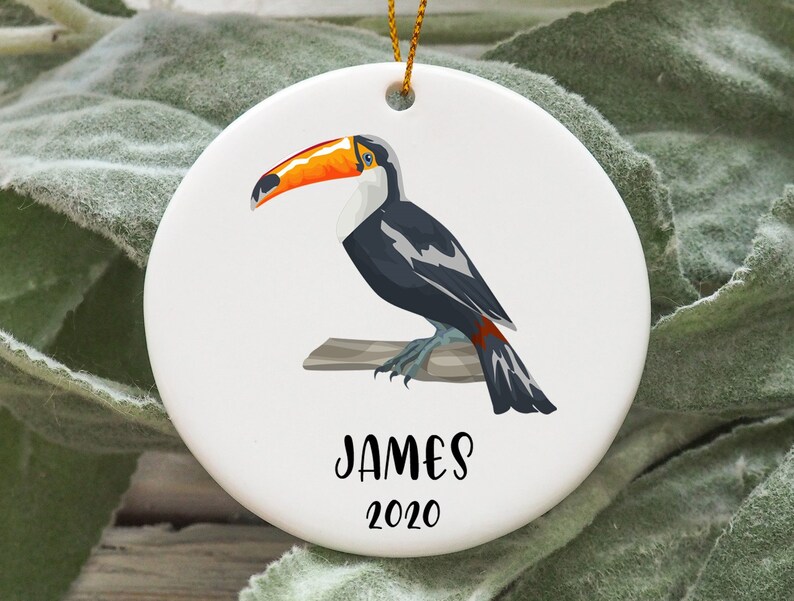 Personalized Toucan Christmas Ornament, Toucan Christmas Tree Ornament ...