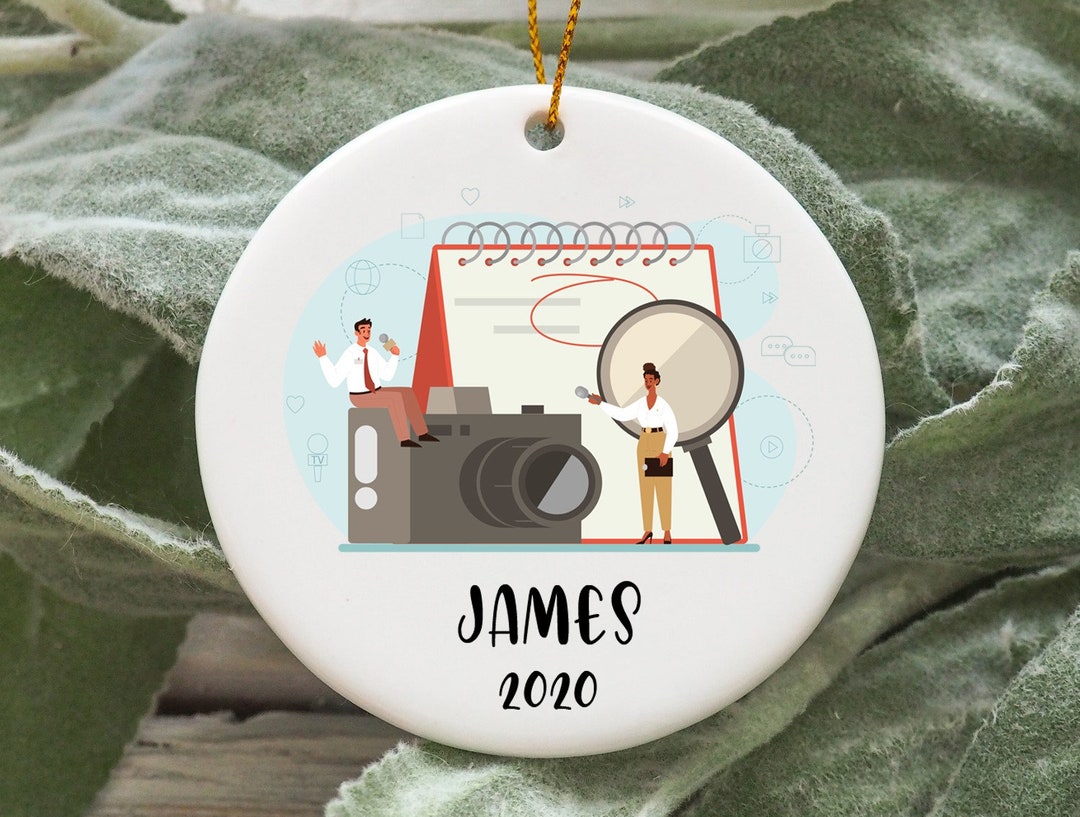 Personalized Journalist Christmas Ornament, Journalist Ornament ...