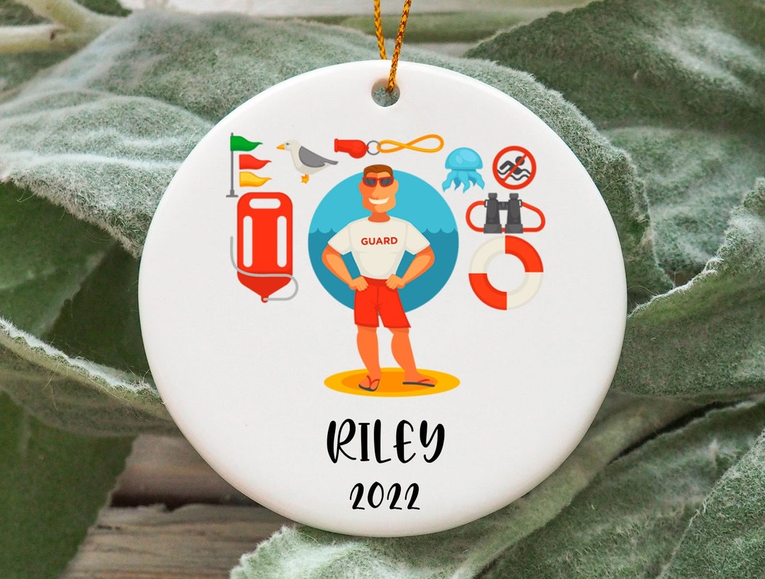 Personalized Lifeguard Christmas Ornament, Custom Lifeguard Gift Idea ...
